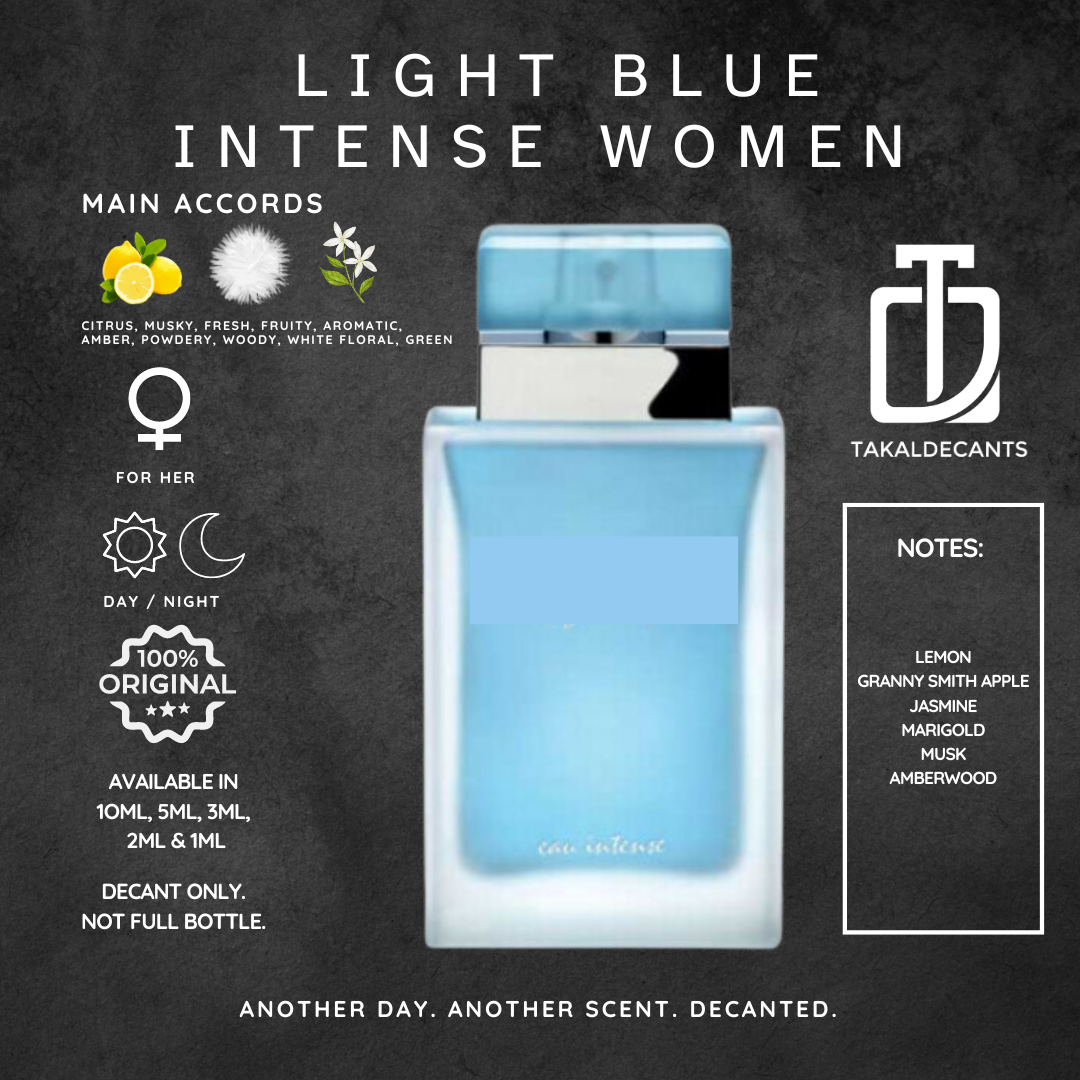 Light Blue Eau Intense Women – TakalDecants